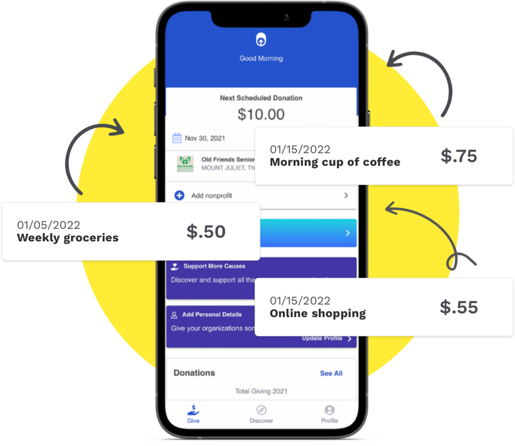 RoundUp App | Donate Your Change to Nonprofits